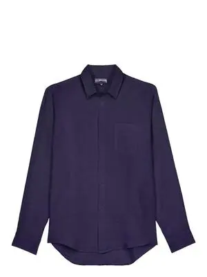 Vilebrequin Plain Linen Shirt - Blue
