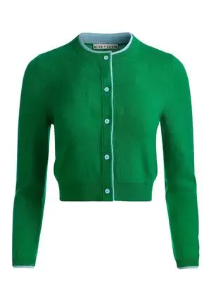 Alice + Olivia Dollie Two-tone Cardigan - Green