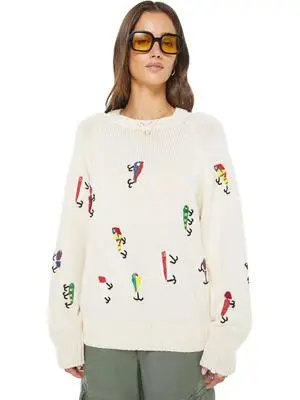 MOTHER The Raglan Pullover Catch Of Day Shirt - Multi