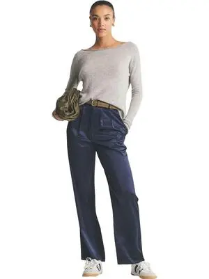 Naadam Lightweight Cashmere Boatneck Sweater Cement