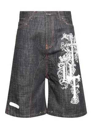 PDF CHANNEL Low Ride Denim Shorts - Navy