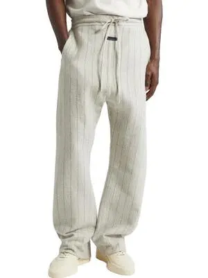 Fear Of God Stripe Baseball Flare Leg Wool Blend Pants - Light Beige/black