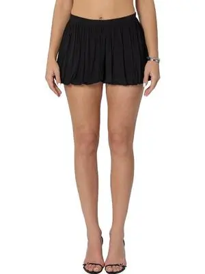 Astr The Label Kailey Pleated Bubble Shorts - Black
