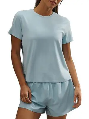 RHONE Serene Performance T-Shirt Pool Blue