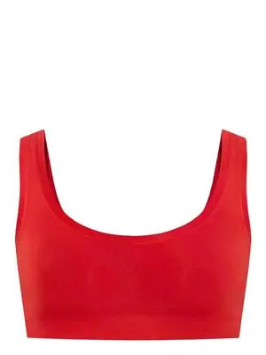 Hanro Banana-motif Scoop-neck Top - Red