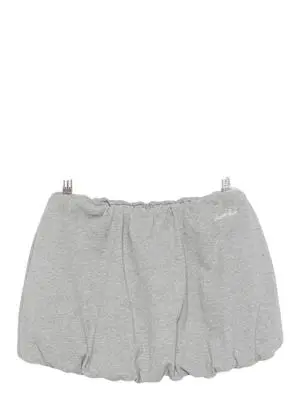 DUNST Cotton Bubble Hem Mini Skirt - Grey