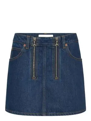 MARINE SERRE Denim Mini Skirt - Blue