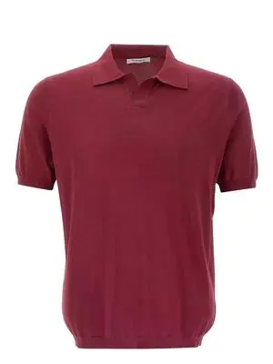 KANGRA Buttonless V-neck T-shirt - Red