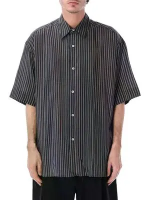 Studio Nicholson Striped Short-sleeve Shirt - Blue