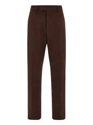 FERRAGAMO Cotton Blend Chinos - Red