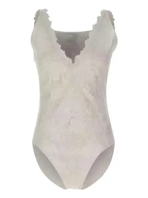 HERSKIND Lace-panelled Bodysuit - Neutrals