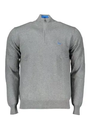 HARMONT & BLAINE Quarter-zip Cotton Sweater - Grey