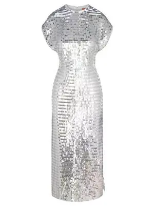 SIMONMILLER Sequin-embellished Midi Dress - Silver
