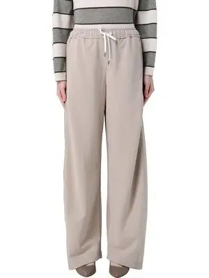 Brunello Cucinelli Cotton Drawstring Trousers - Beige