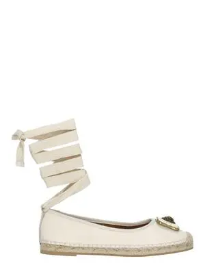 Kurt Geiger Pimlico Leather Espadrilles - Ivory