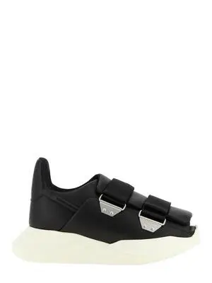 Rick Owens Strap Leather Sneakers - Black