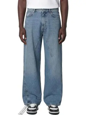 Off-White Wide Leg Jeans - Blue