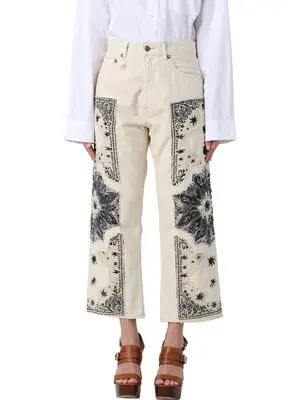 R13 Bandana Patchwork Jeans - Beige