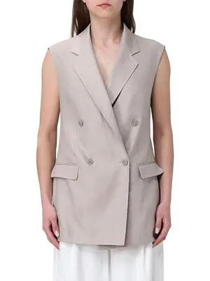 Tagliatore Double Breasted Waistcoat - Beige