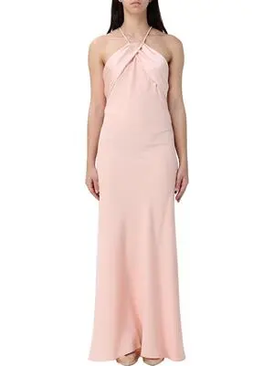 H COUTURE Halterneck Maxi Dress - Peach