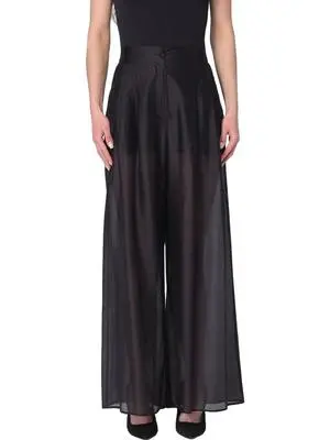 HANITA Hanita Black Wide Leg Sheer Pants Black