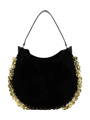 Isabel Marant Étoile Oskan Suede Bag With Metallic Appliqués - Black