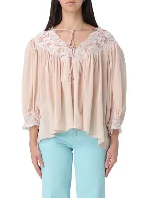 Chloé Chloé Lace Detailed Blouse Pink