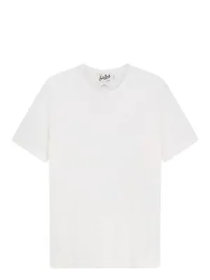 MC2 SAINT BARTH Logo-embroidered T-shirt White