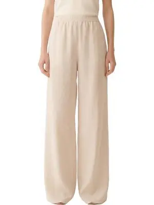 Fabiana Filippi Linen Palazzo Trousers - Natural