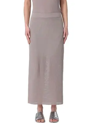 ALYSI Knit Midi Skirt - Grey