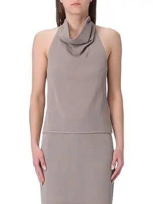ALYSI Sleeveless Mock Neck Top - Grey