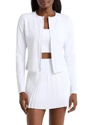 MPG Ribbed Cardigan Brilliant White