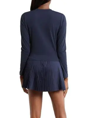 MPG Ribbed Cardigan Navy Blazer