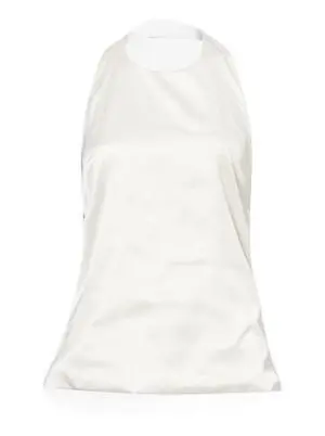 THE COUTURE CLUB Halterneck Sleeveless Satin Top - Ivory