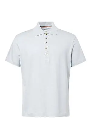 Paul Smith Short-sleeve Linen Polo Shirt - Blue