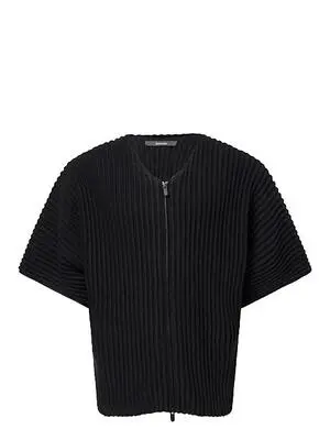 SEVENTH Rib-knitted Kimono Cotton-blend Top - Night