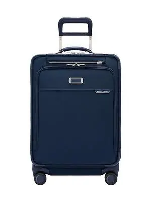 Briggs & Riley Compact Checked Expandable Spinner Suitcase 61cm Navy