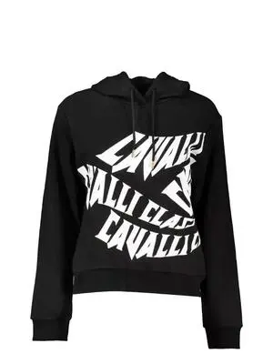 Roberto Cavalli Logo-print Hoodie - Black