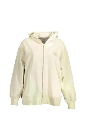 Calvin Klein Logo-patch Zip-up Hoodie - Neutrals