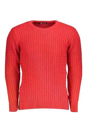 U.S. Grand Cable-knit Jumper With Elbow Patches - Red