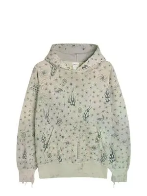 Saint Laurent Printed Hoodie - Neutrals