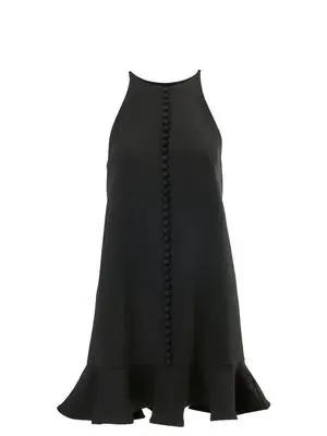 Carolina Herrera Ruffle-hem Mini Dress - Black