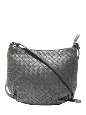 Bottega Veneta 2000-2010 Intrecciato Shoulder Bag - Grey