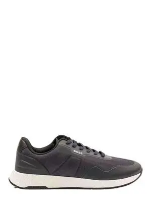 BOSS Ttnm Mesh Trainers With Smooth Trims - Grey