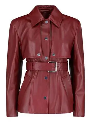 Sportmax Two-Piece Nappa Leather Jacket Red
