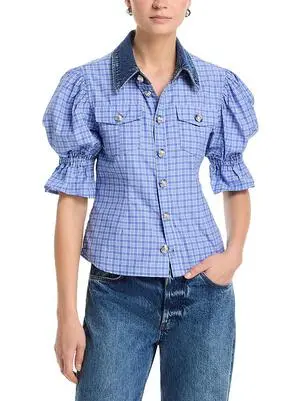Cinq À Sept Cassidi Top - Bleu Crush/ultramarine