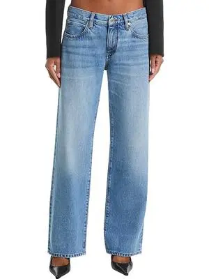 FRAME The Lowkey Low Rise Straight Leg Jeans - Static
