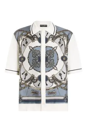 Dolce & Gabbana Silk And Cotton Shirt With Twill - Multicolor