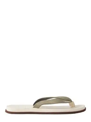 Brunello Cucinelli Suede Flip Flops Beige