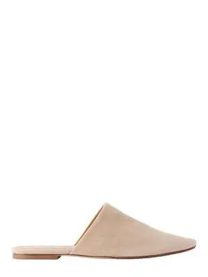 AeydĒ Rega Suede Slides Neutral